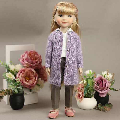 Ravelry: Aran Cardigan for RRFF doll pattern by Polina Vegner