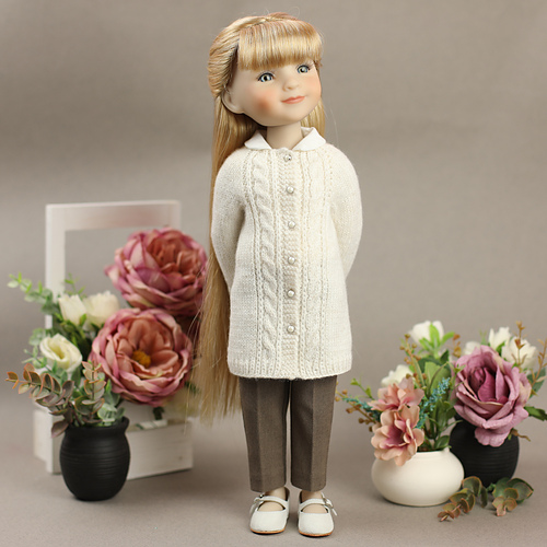 Ravelry: Aran Cardigan for RRFF doll pattern by Polina Vegner