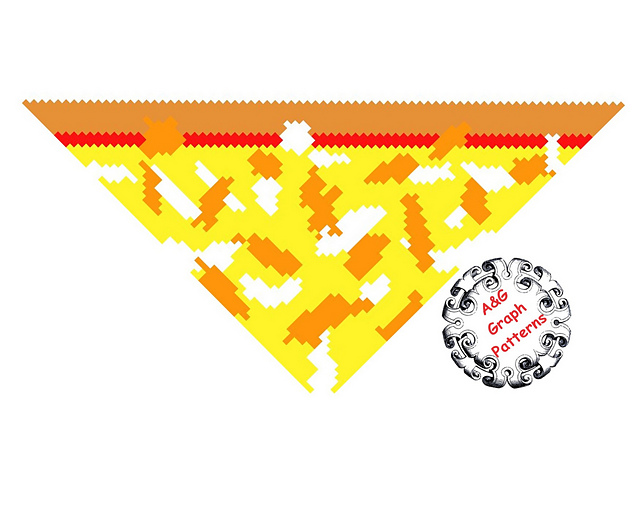 Ravelry: 3 Cheese Pizza Slice Shawl pattern by Abigail Fletcher