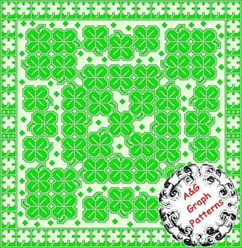 Ravelry: 4 Leaf Clover Patch IDC pattern by Angela Foster