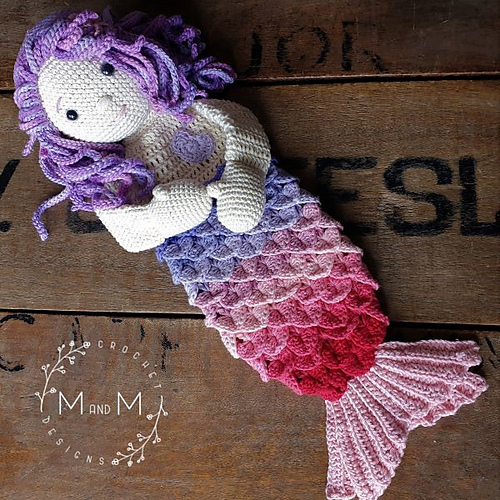 Ravelry: Melly Teddy Ragdoll Shelly & Sandy Mermaid pattern by Melanie ...