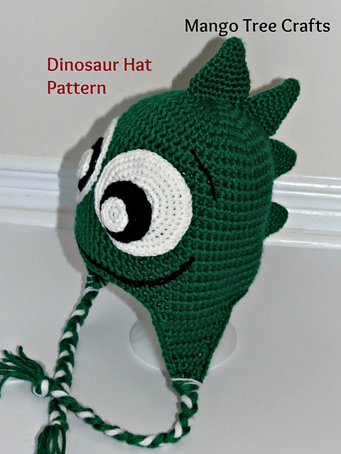 Ravelry: Friendly Dinosaur Crochet Hat pattern by Lilia Garashchenko