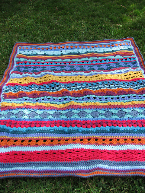 Ravelry: MargRaff's Mixed stitch cot blanket