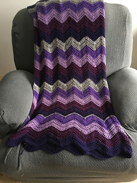 Ravelry: Margostitches' Purple Ripple Afghan