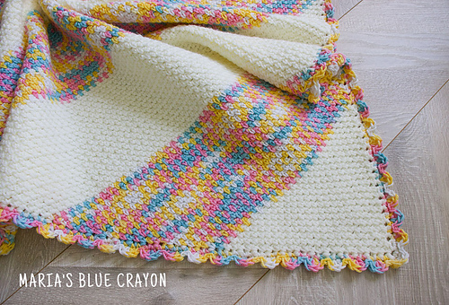 Ravelry: C2C Moss Stitch Blanket pattern by Maria's Blue Crayon