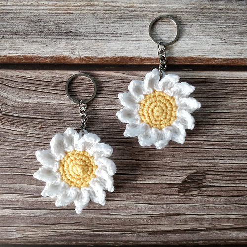 Ravelry: Flower Keychain pattern by Made With Love By Daisy