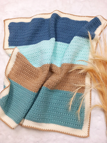 Ravelry: Textured Color Block Blanket pattern by Marina Nikolaidou