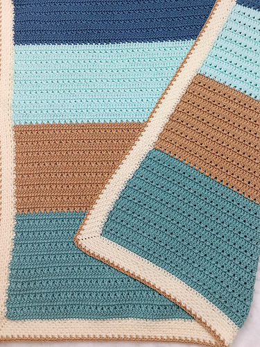 Ravelry: Textured Color Block Blanket pattern by Marina Nikolaidou