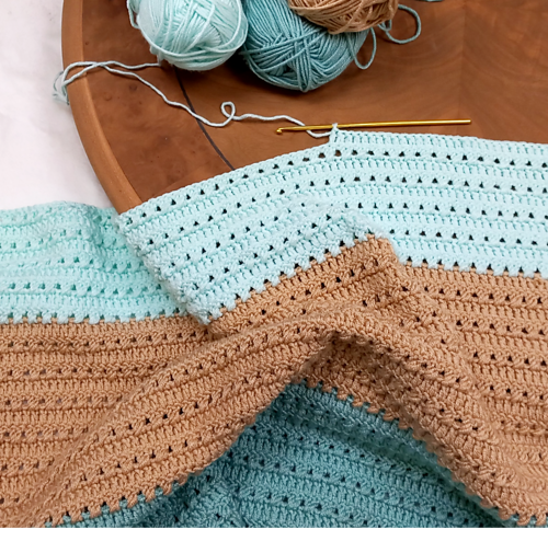 Ravelry: Textured Color Block Blanket pattern by Marina Nikolaidou
