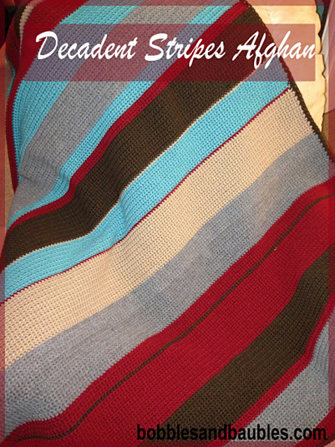 Ravelry: Decadent Stripes Afghan pattern by Vanessa @ bobblesandbaubles.com