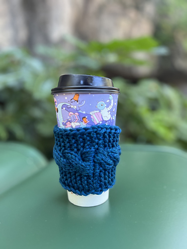 Ravelry: Cable Cuddle Knit Cup Cozy pattern by Marly Bird