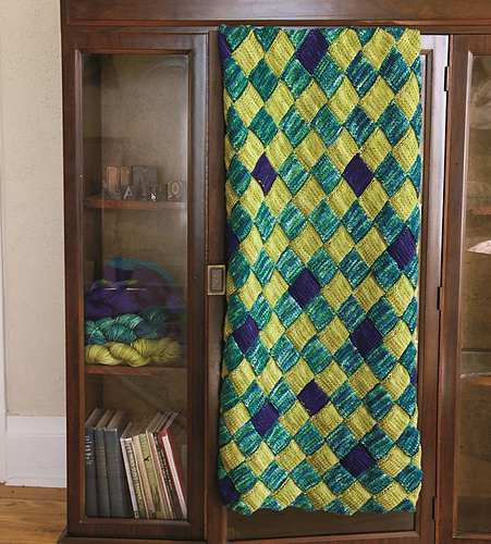 Ravelry: Dragonscale Entrelac Throw pattern by Marly Bird