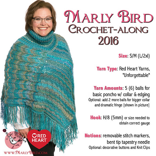 Ravelry: Marly’s Perfect Simple Cowl Poncho pattern by Marly Bird