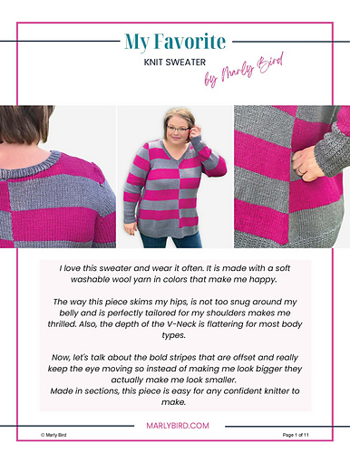 Ravelry: My Favorite Knit Sweater pattern by Marly Bird