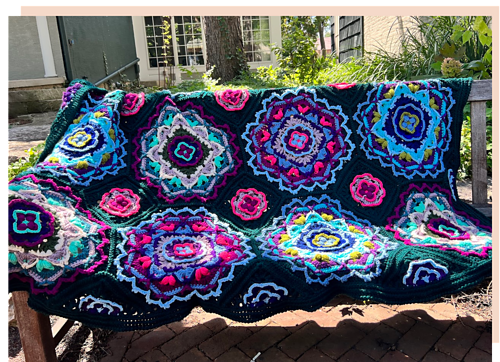 Ravelry: Monet Crochet Blanket pattern by Marly Bird and Robyn Chachula