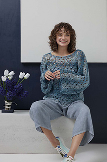 Ravelry: Yumi Crocheted pullover pattern by LANGYARNS SWITZERLAND