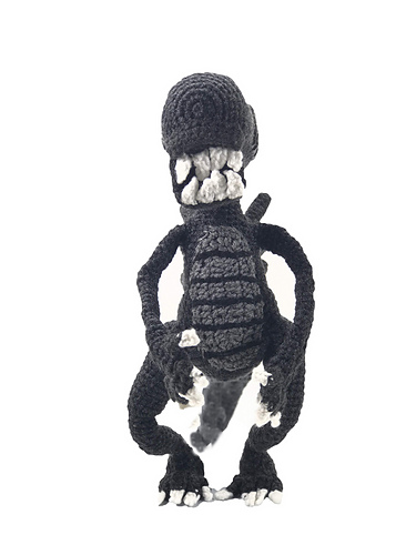 Ravelry: Crochet Xenomorph Alien pattern by Marie Fradella
