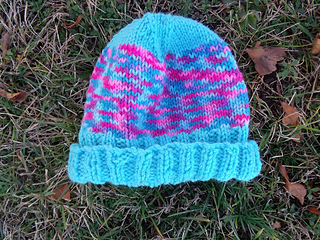 Ravelry: MartyCare's Bon Bon Print and Aqua Ribbed hat