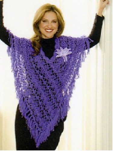 Ravelry: Steppin' Out Poncho pattern by Marilyn Losee