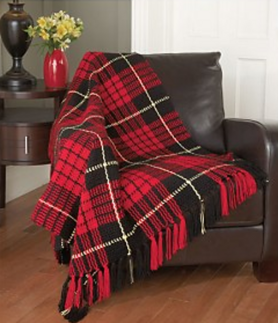 Ravelry: Woven Plaid Blanket pattern by Mary Maxim