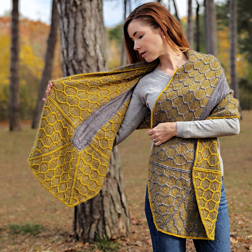 Ravelry: Honeycomb Conjecture Wrap pattern by Mary W Martin