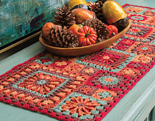 Ravelry: Many Mini Grannies! Table Runner pattern by Bendy Carter