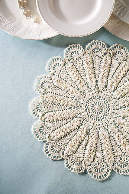 Ravelry: Cables & Lace Doily pattern by Kristen Stoltzfus