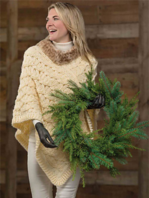 Ravelry: Lattice Cabled Poncho pattern by Bonnie Barker