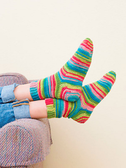 Ravelry: Beginner Toe-Up Crochet Socks pattern by Rohn Strong