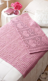 Ravelry: Hearts & Flowers Filet Afghan pattern by Katherine Eng