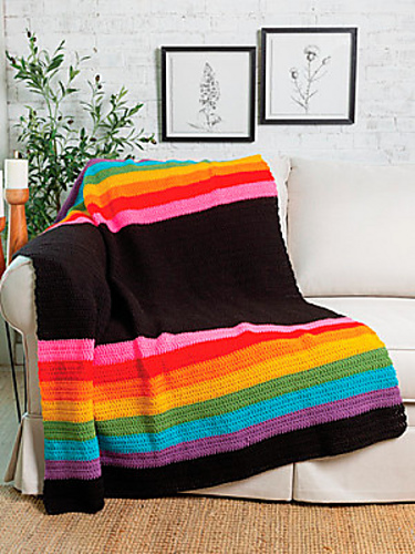 Ravelry: Dark Rainbow Afghan pattern by Emily Carter