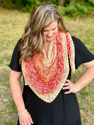 Ravelry: Peachy Keen Shawl pattern by Kristi Garris