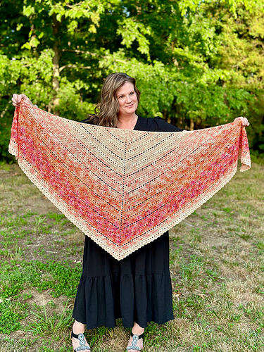 Ravelry: Peachy Keen Shawl pattern by Kristi Garris