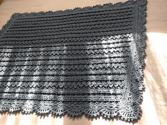Ravelry: MayBader's Country Blue Baby Blanket