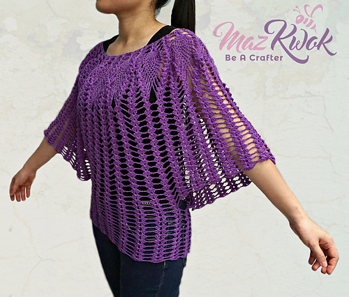 Ravelry: Lacy Love Batwing Top pattern by Maz Kwok