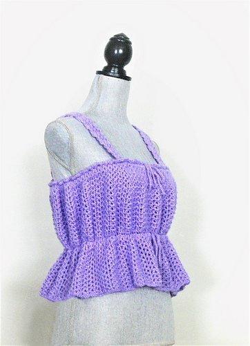 Ravelry: Easy Summer Gathered Top pattern by Meadowvale Studio