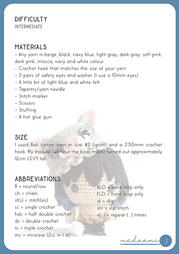 Ravelry: Inosuke Demon Slayer Amigurumi pattern by Imelda Liputri