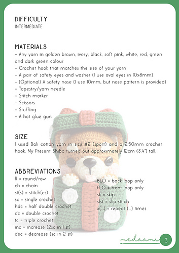 Ravelry: Christmas Present Shiba Inu Amigurumi pattern by Imelda Liputri