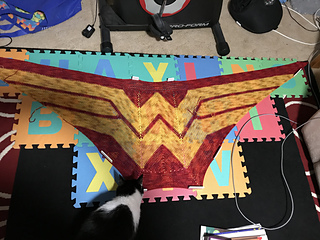Ravelry: MelRedcap's Wonder Woman Wrap hospital project