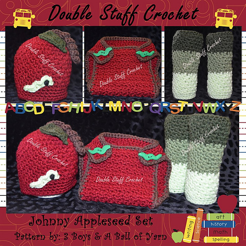 Ravelry: Johnny AppleSeed Hat, Leggies & Diaper Cover pattern by ...