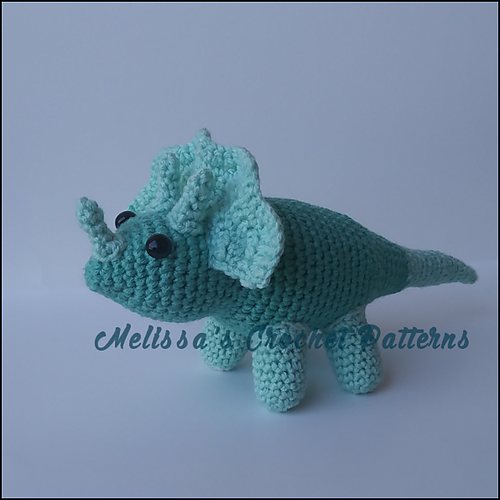 Ravelry: Jonathan the Triceratops pattern by Melissa's Crochet Patterns