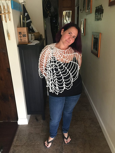 Ravelry: Spooky Spider Web Shawl pattern by Little Bit of Foolishness