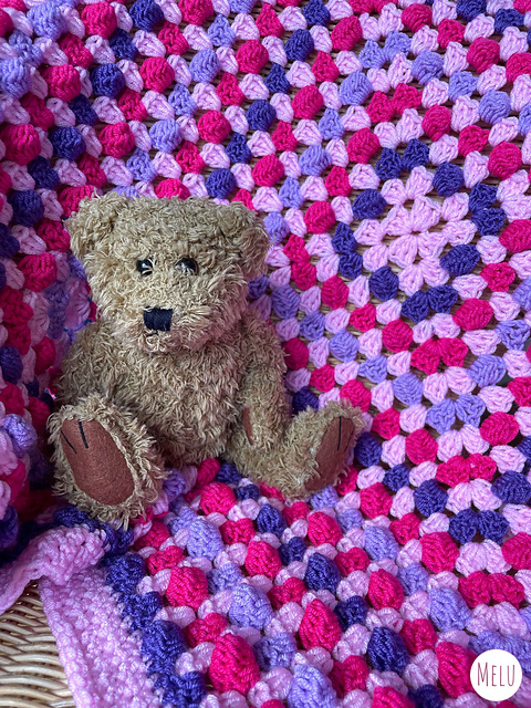 Ravelry: Bella’s Bobble Granny Square Blanket pattern by Melanie Poulter