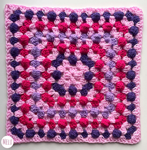 Ravelry: Bella’s Bobble Granny Square Blanket pattern by Melanie Poulter