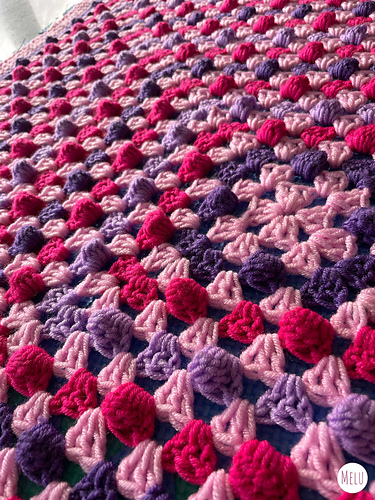 Ravelry: Bella’s Bobble Granny Square Blanket pattern by Melanie Poulter