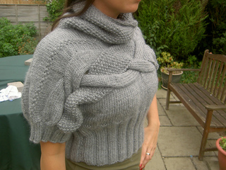 Ravelry: MenKnit2's Miriam's plaited sweater