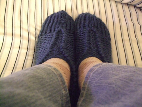 Ravelry: Double-Knit Slippers pattern by Laurie Gonyea