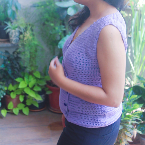 Ravelry: The purple wrap top pattern by Komal Raj