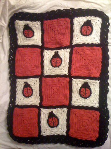 Ravelry: Ladybug Square pattern by Amelia Beebe