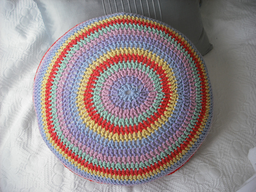 Ravelry: Round Stripy Cushion Cover pattern by Nicki Trench